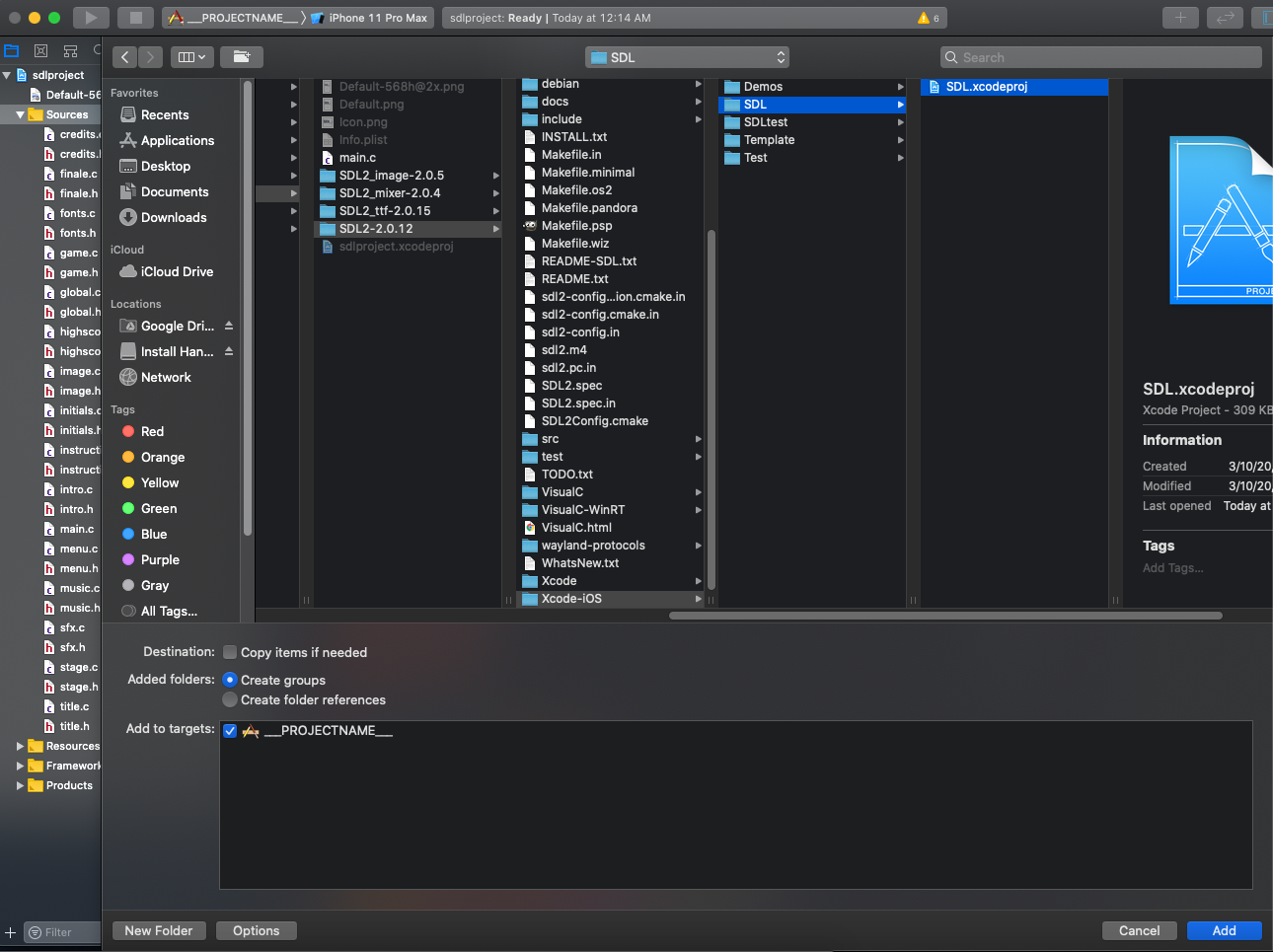 Build Sdl2 Projects For Ios With Xcode 11 